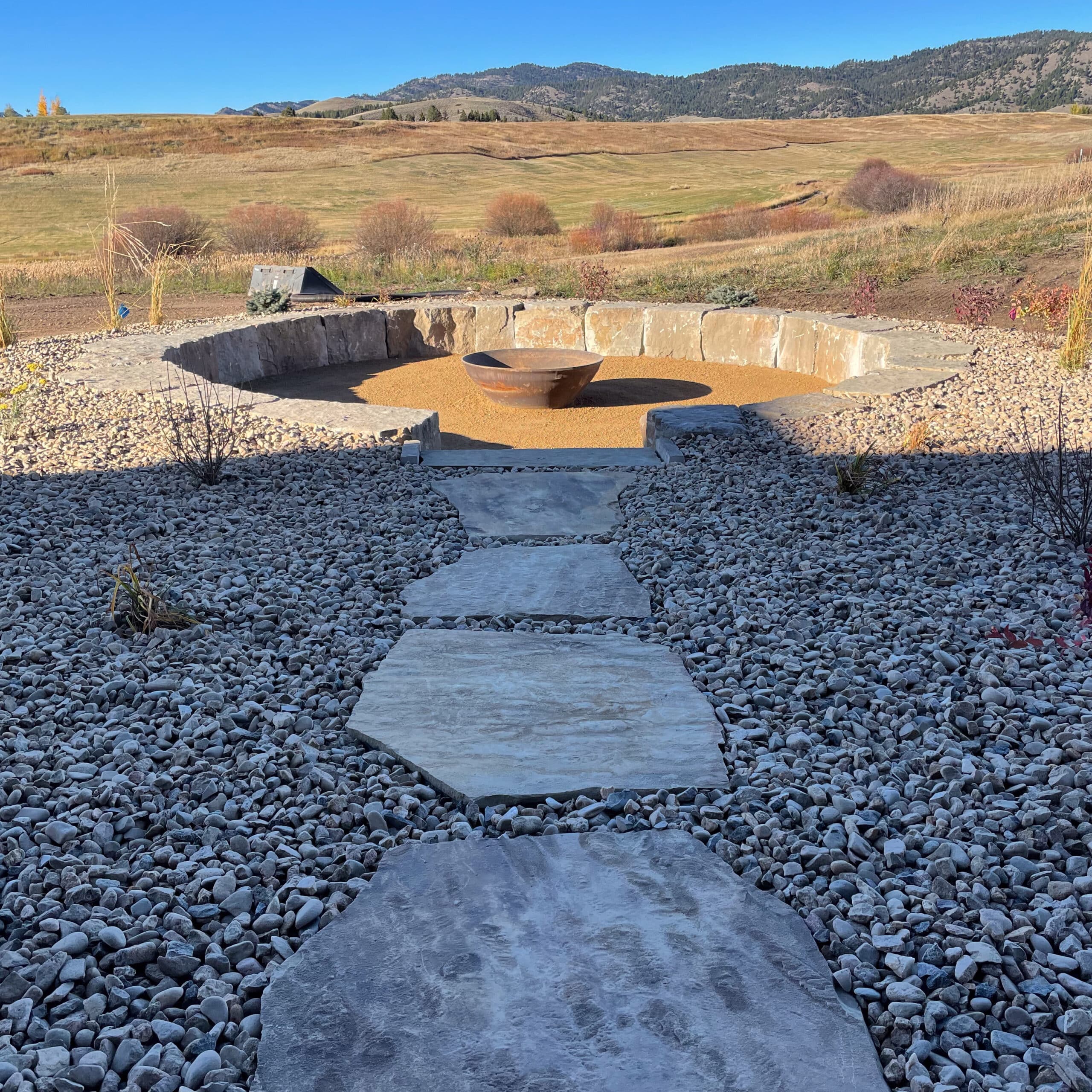 Custom Backyard Firepit and Sod Installation - MossCreek Landscapes